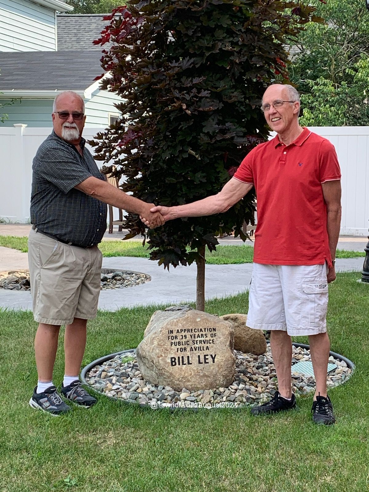 Honoring Bill Ley For His Years of Service - Town of Avilla Indiana ...
